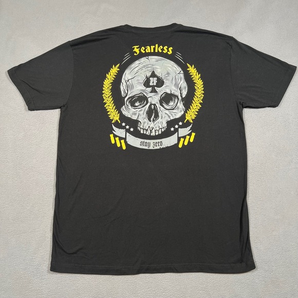 Zero Foxtrot | Shirts | Zero Foxtrot Shirt Mens Xl Black Fearless Skull ...